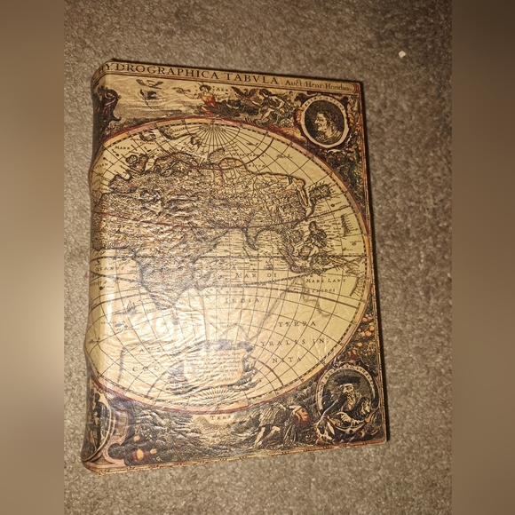 Accents | World Map Book Hidden Secret Storage Box | Poshmark